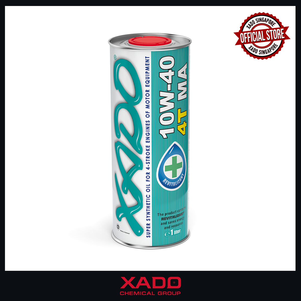 XADO Atomic Oil 10W-40 4T MA SuperSynthetic Motorcycle Engine Oil (1L ...